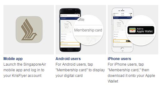 The new digital PPS Club and KrisFlyer Membership Cards
