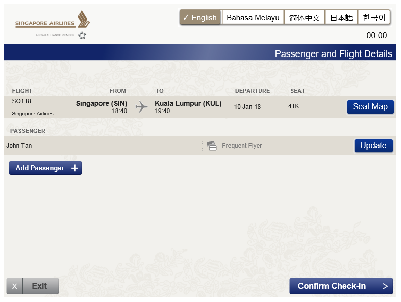 Kiosk Check In Travel Information Singapore Airlines Kiosk Check In Travel Information Singapore Airlines